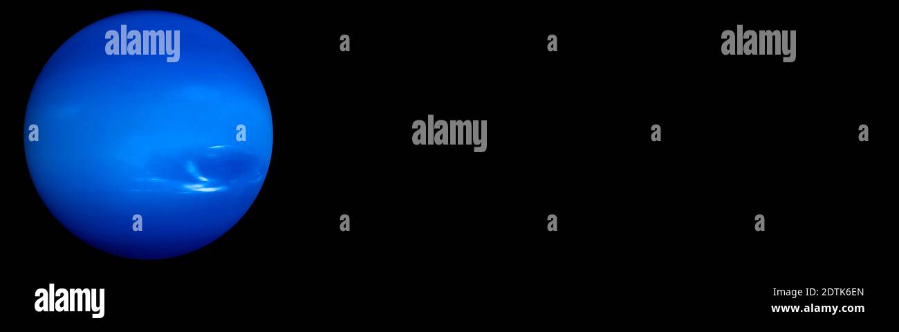 Gas giant Neptune with clouds and atmosphere concept panoramic Stock ...