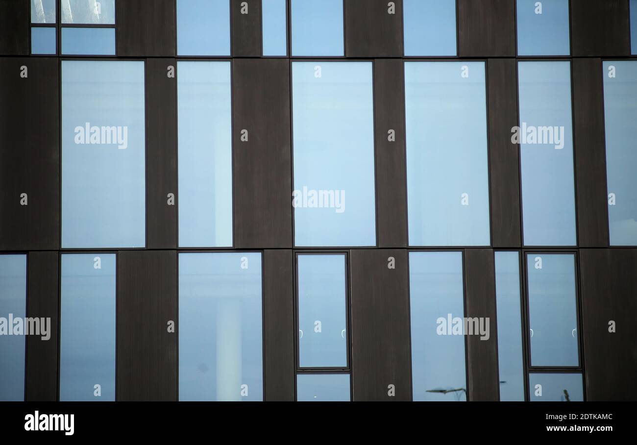 Modern architecture with window glass front. office complex, Kaunas ...