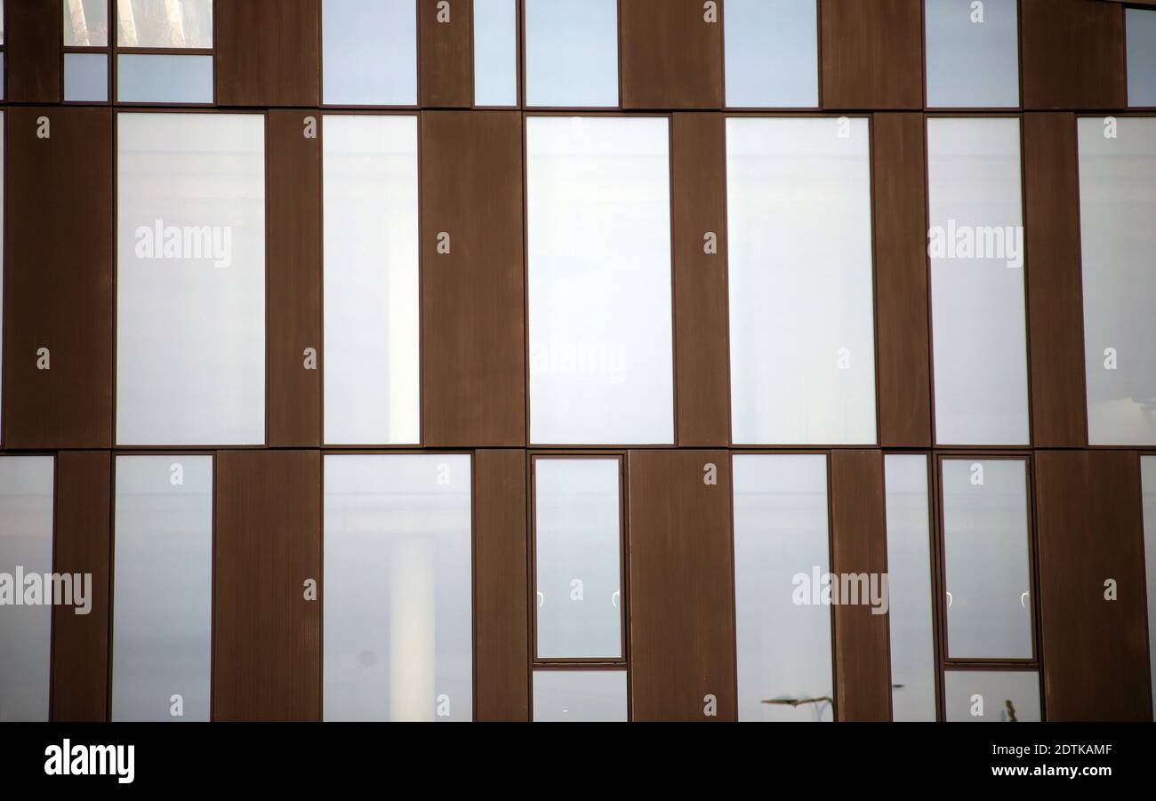 Modern architecture with window glass front. office complex, Kaunas ...