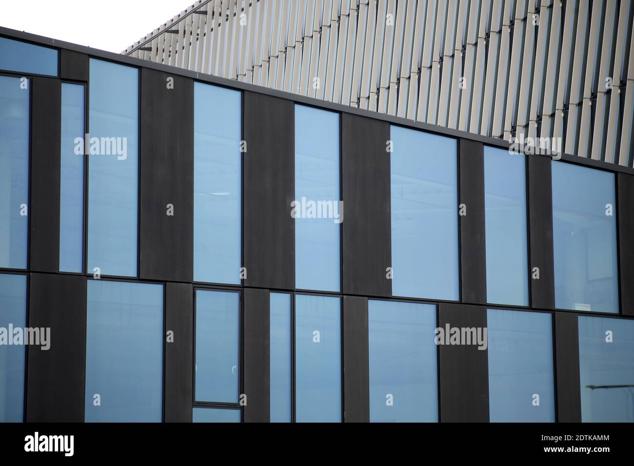 Modern architecture with window glass front. office complex, Kaunas ...