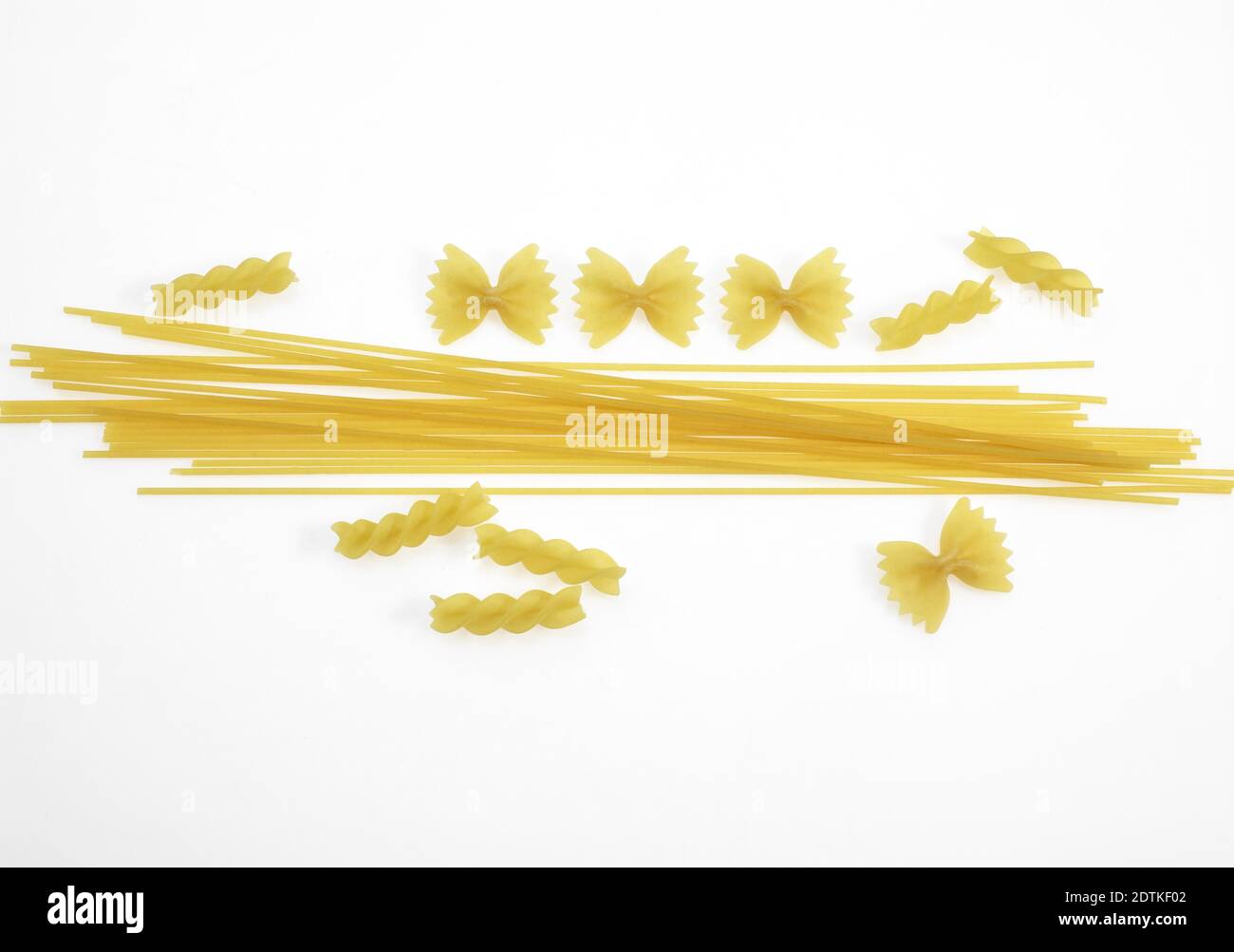 Different Varieties of Pasta : Spaghettis, Twisted pasta Stock Photo ...