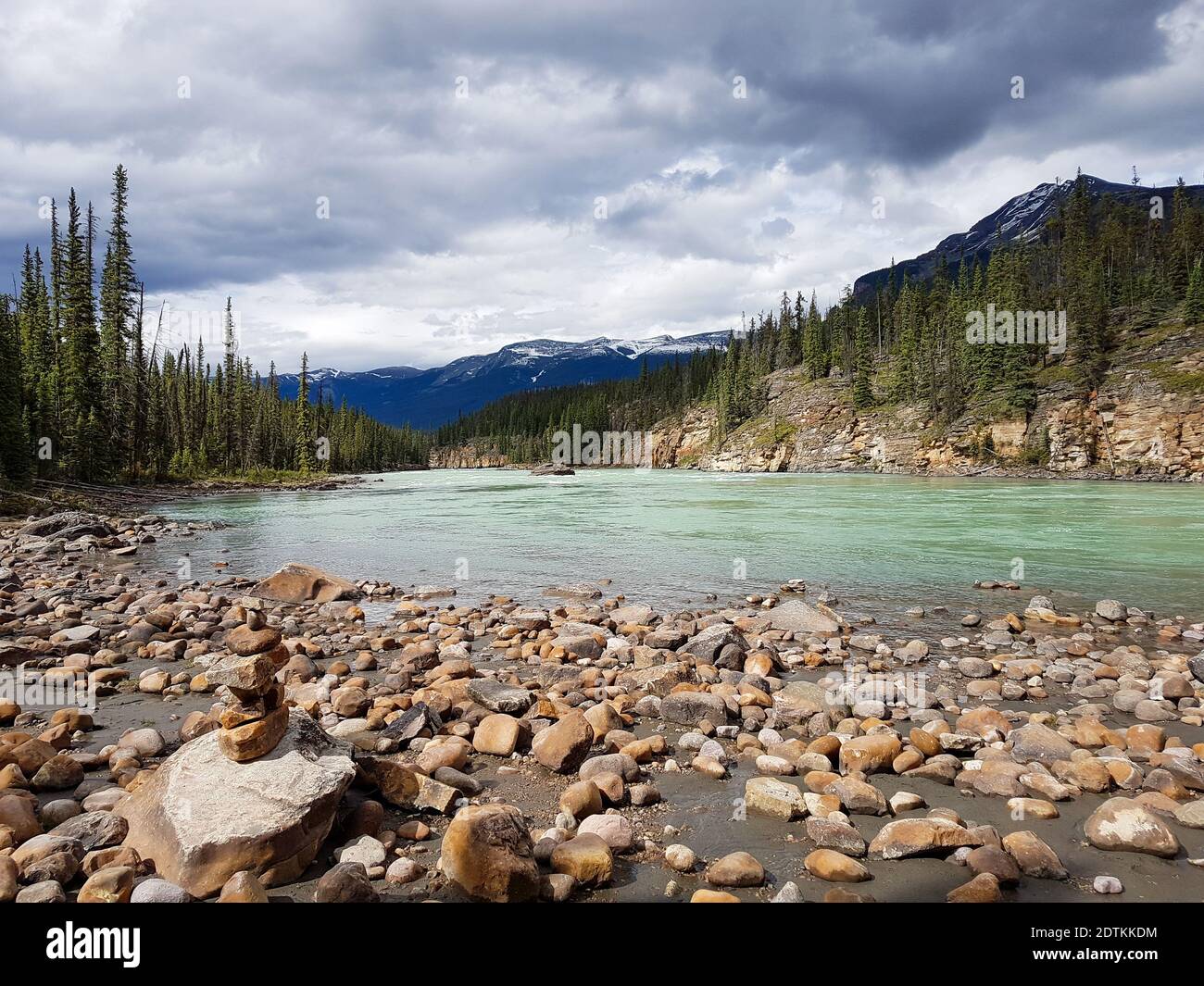 BEautiful river in the mountains in Canada. Nobody Stock Photo - Alamy