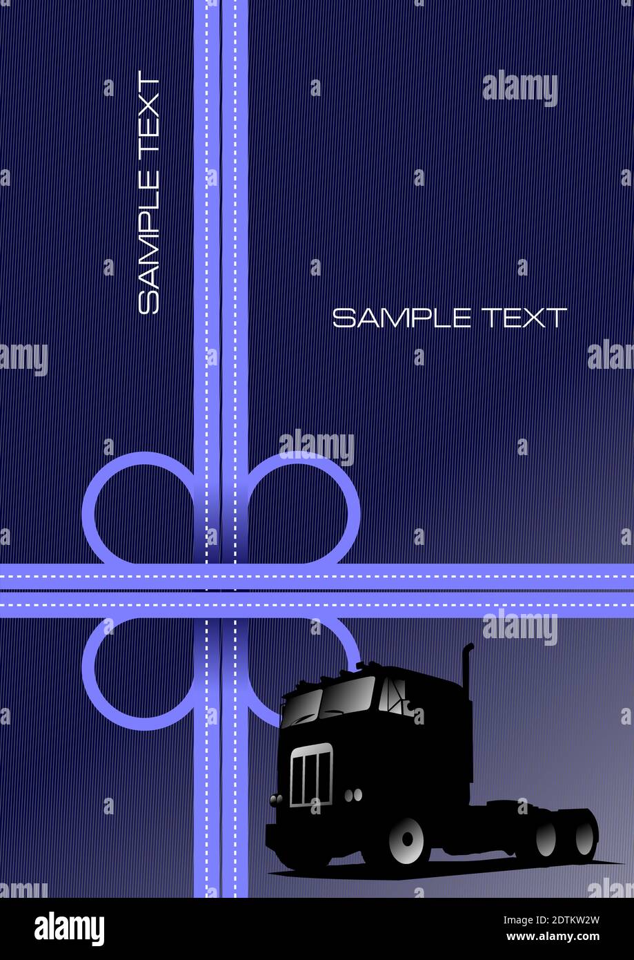 Cover for brochure or template office folder with junction and car ...