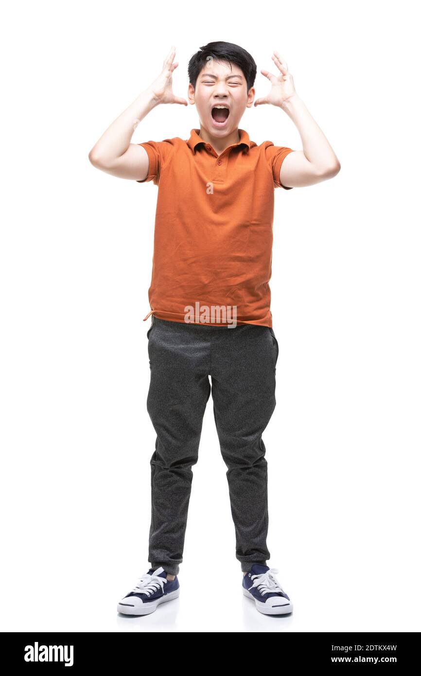 Child shouting cut out hi-res stock photography and images - Alamy