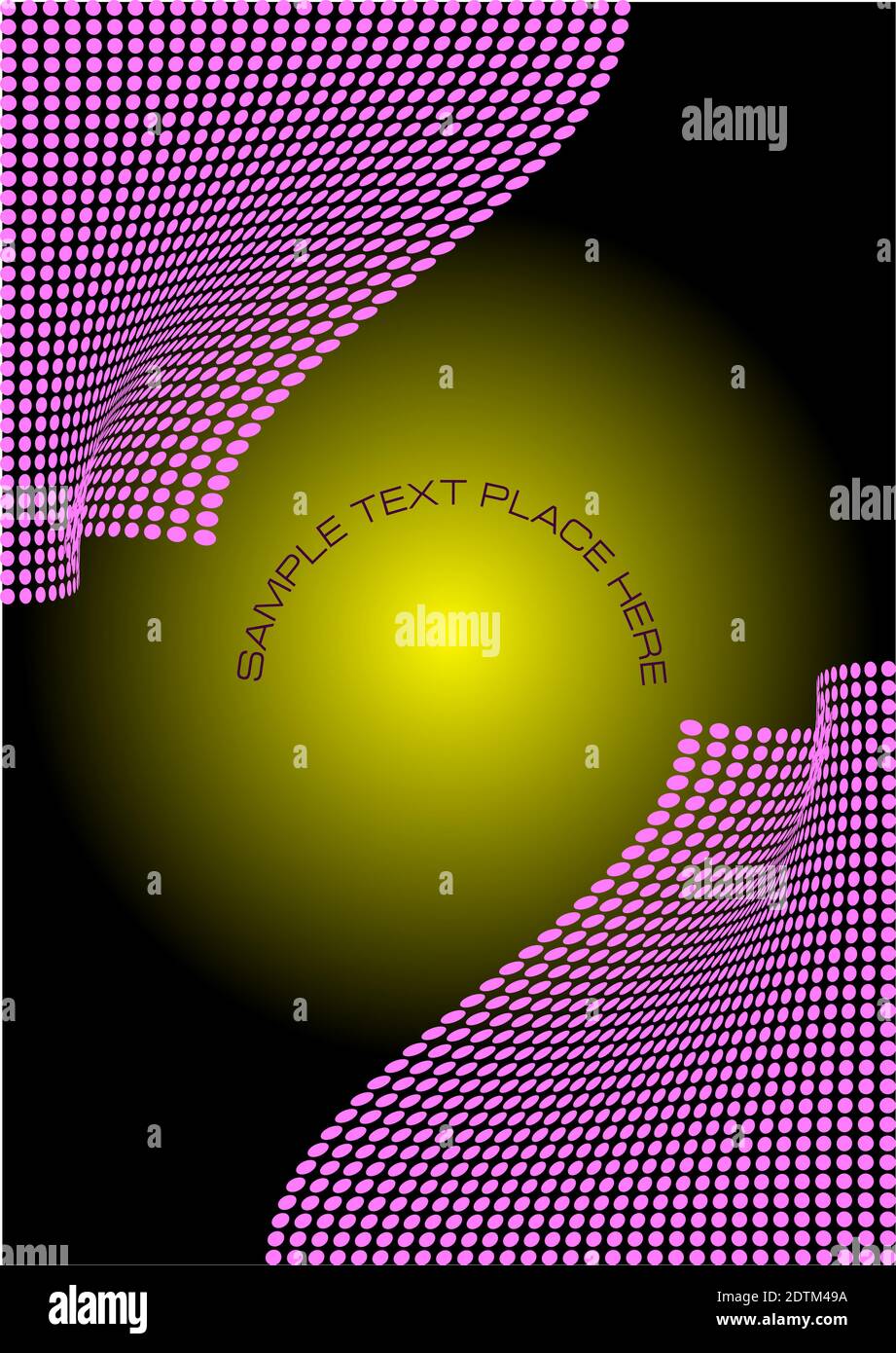 Sample Text Here - dots background. Colored illustrtration Stock Vector ...
