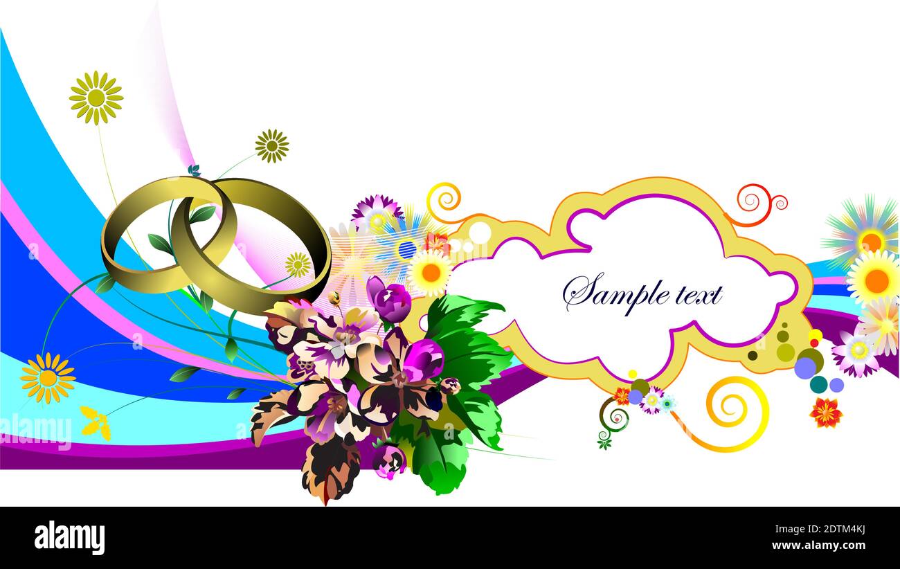 Wedding invitation on white background Stock Vector Image & Art - Alamy