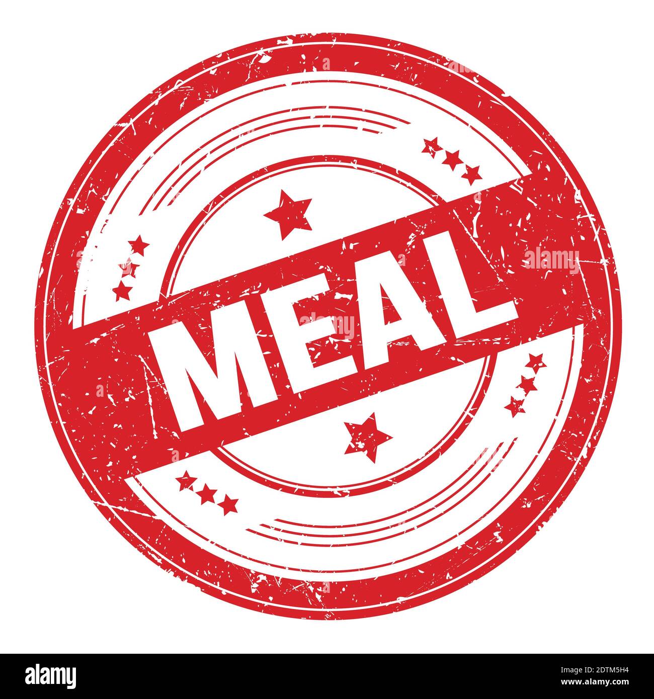 MEAL text on red round grungy texture stamp Stock Photo - Alamy