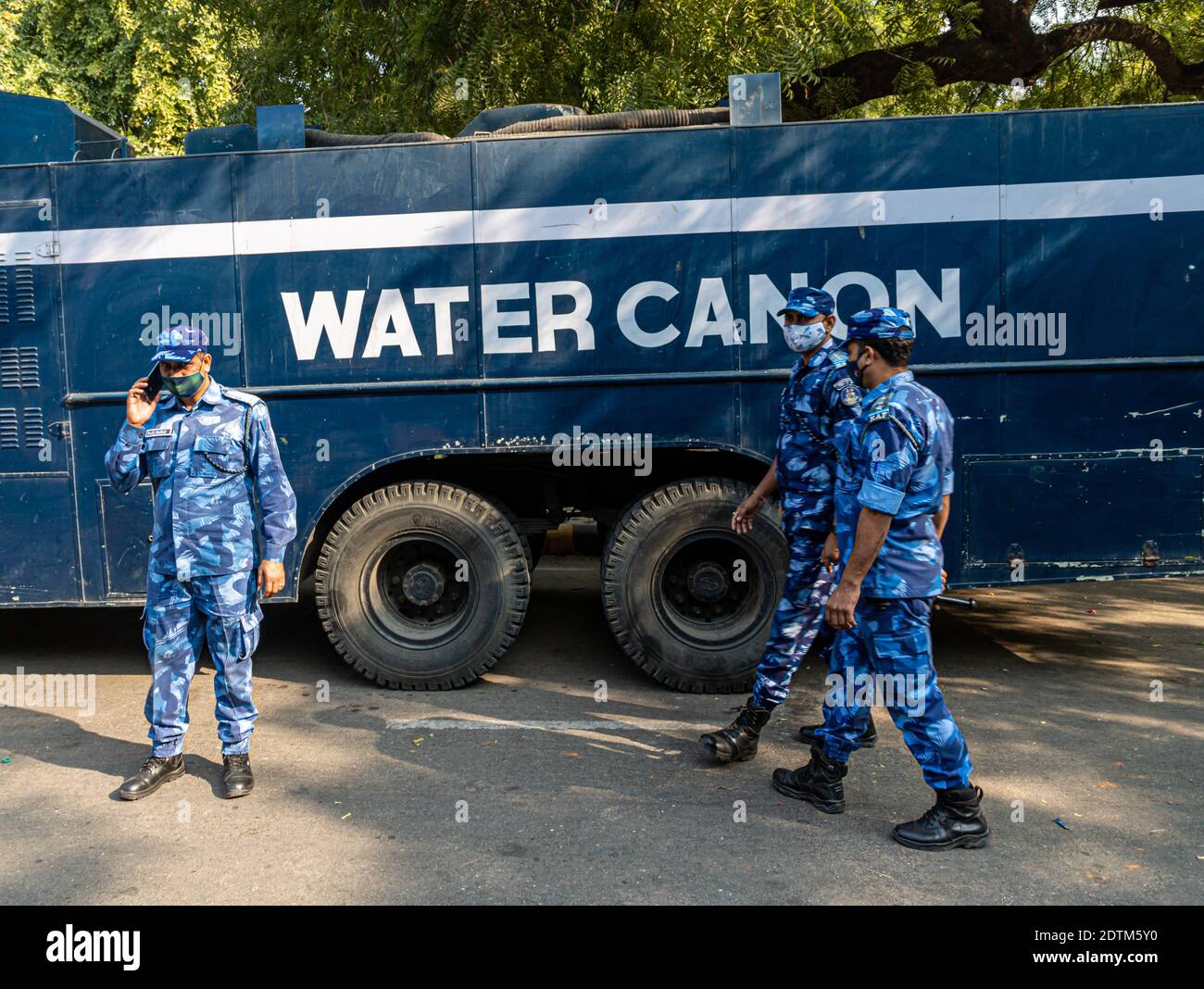 rapid action force at delhi jantar mantar during farmers protest Stock ...