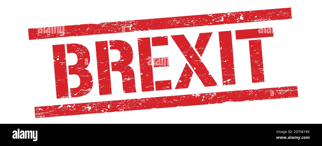 BREXIT text on red grungy rectangle stamp sign Stock Photo - Alamy