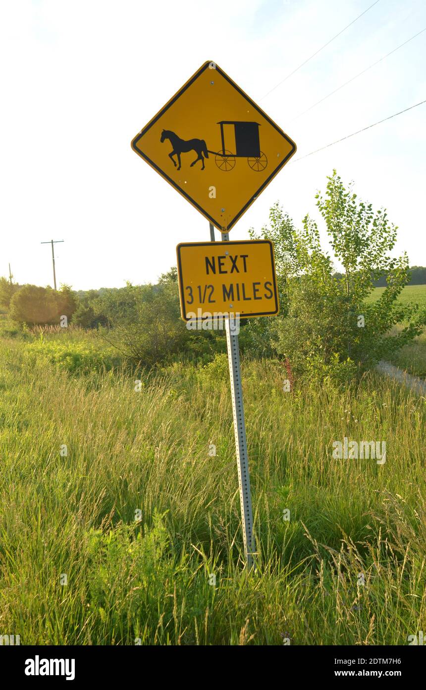 Amish Buggy Sign High Resolution Stock Photography and Images - Alamy