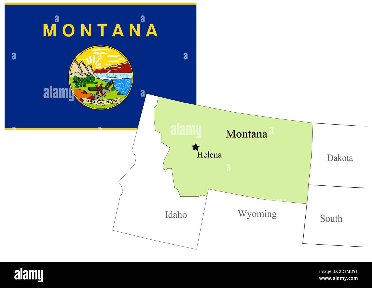 Helena montana map hi-res stock photography and images - Alamy