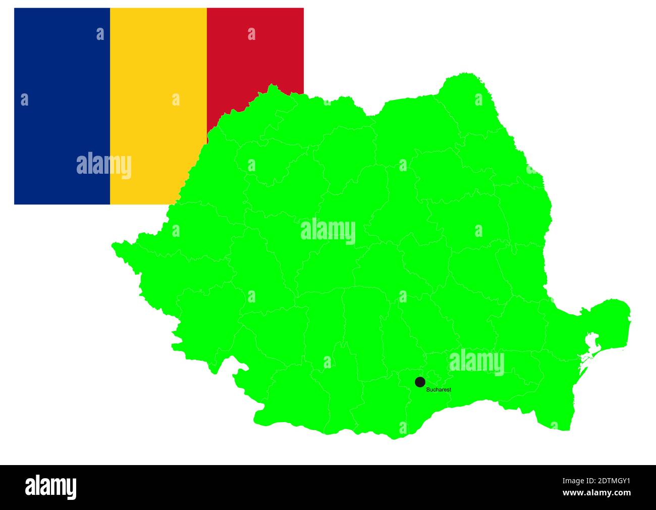 Romanian map and flag, vector illustration set Stock Vector Image & Art ...