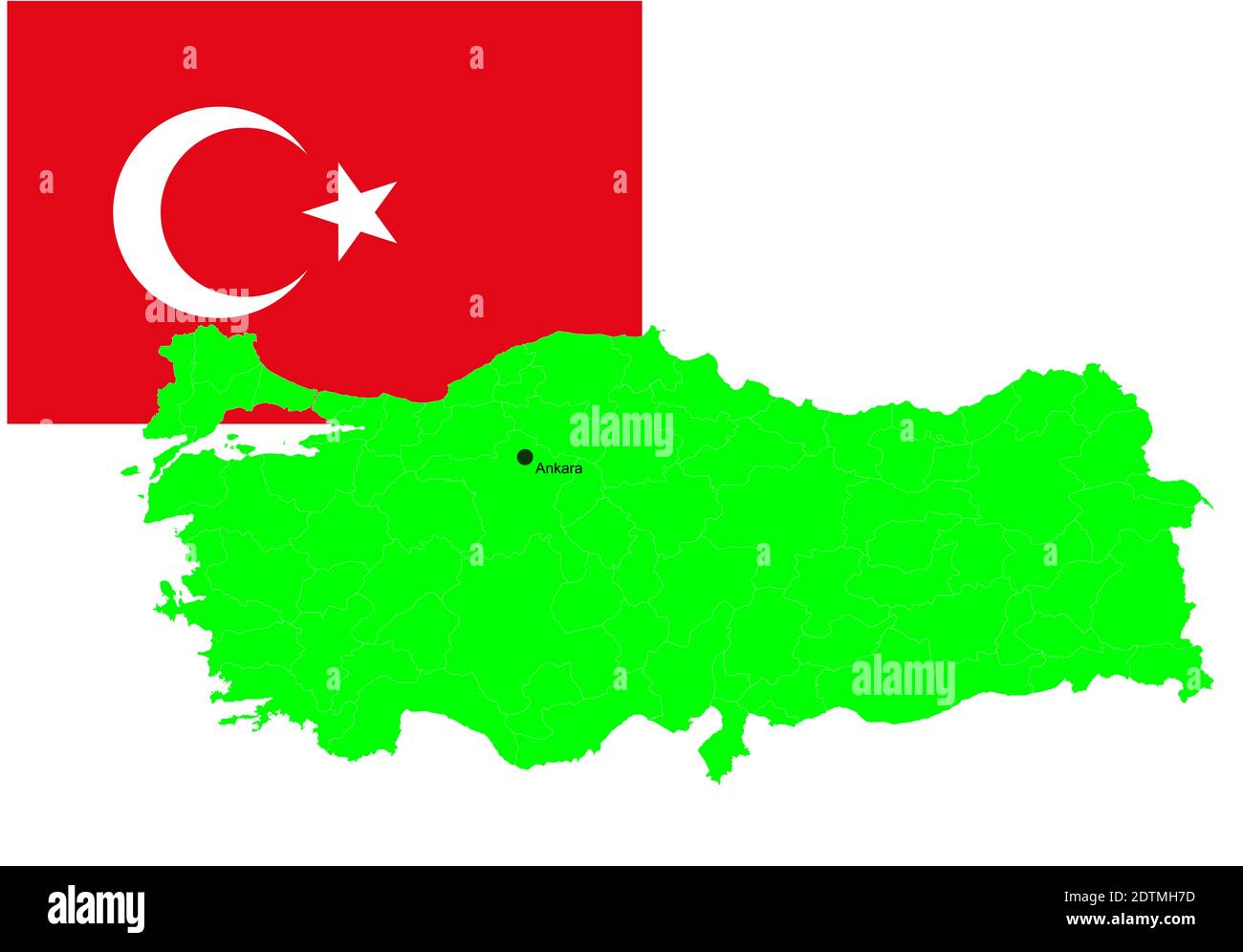 Turkey map and flag, vector illustration set Stock Vector Image & Art ...