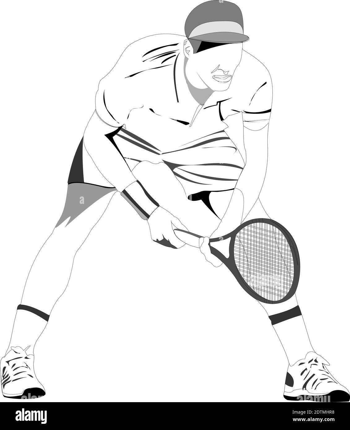 Tennis player poster. Vector illustration Stock Vector Image & Art - Alamy