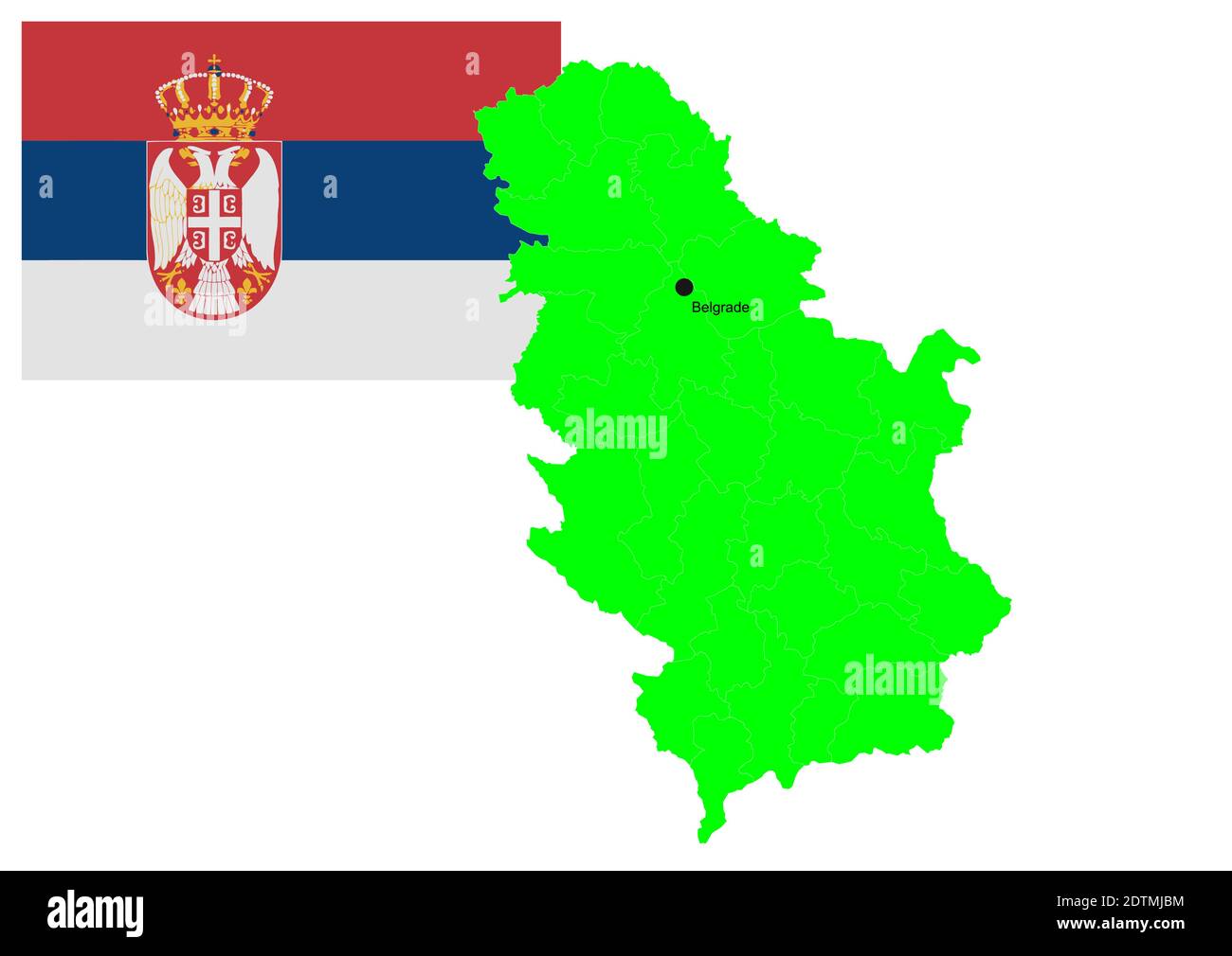 Vector map serbia belgrade hi-res stock photography and images - Alamy