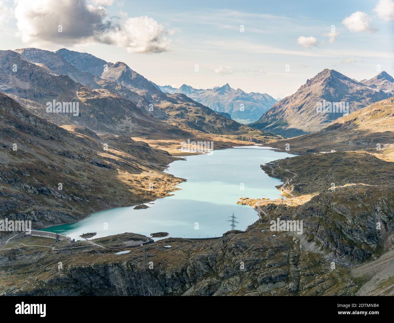 Aerial lago bianco bernina pass hi-res stock photography and images - Alamy