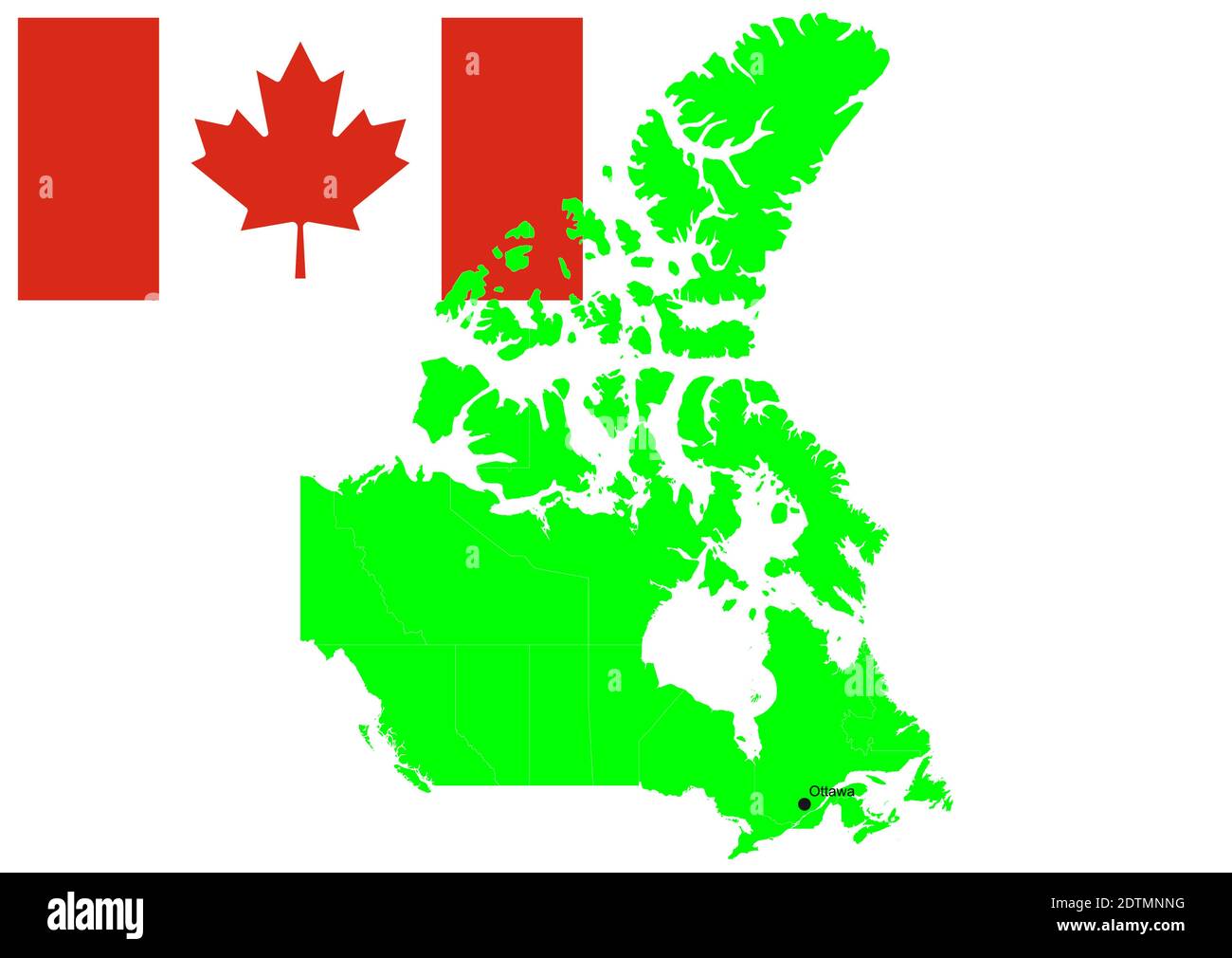 Canada flag and map, vector illustration Stock Vector Image & Art - Alamy