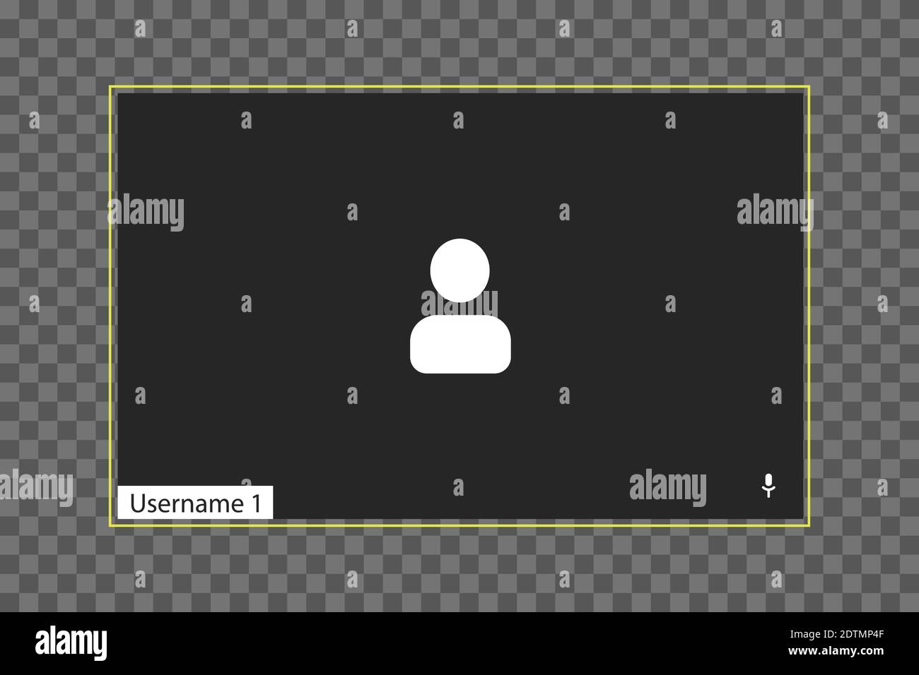 Video conferencing user interface template with individual windows on a ...