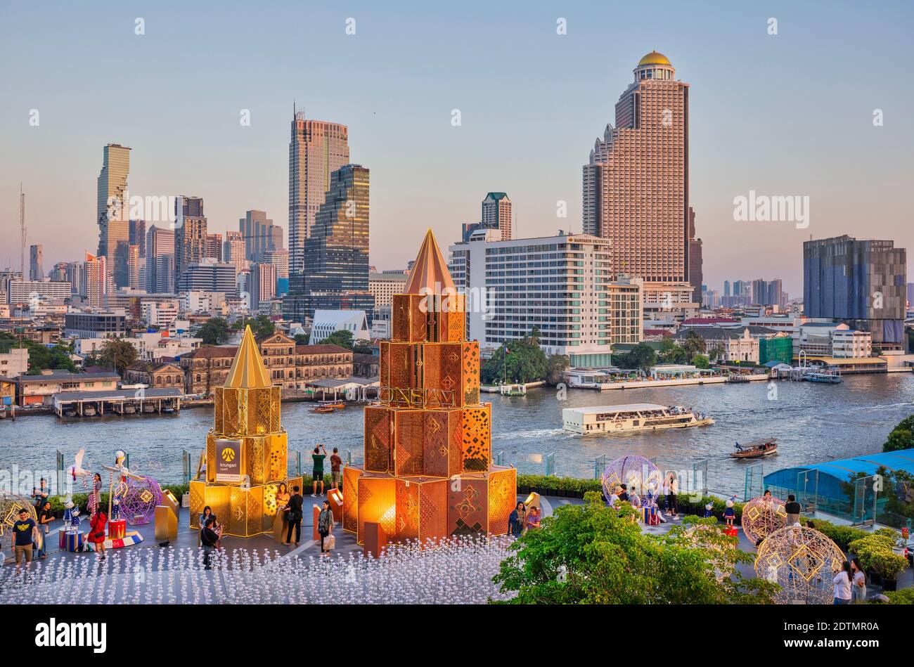 Thailand, Bangkok City, Bangrak District skyline from