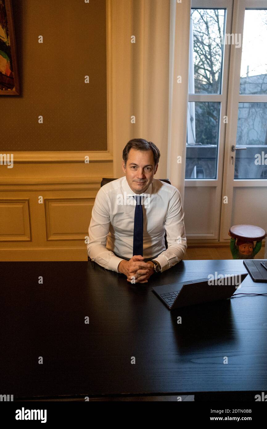 Portrait of Alexander De Croo, Prime Minister of the Kingdom of Belgium ...