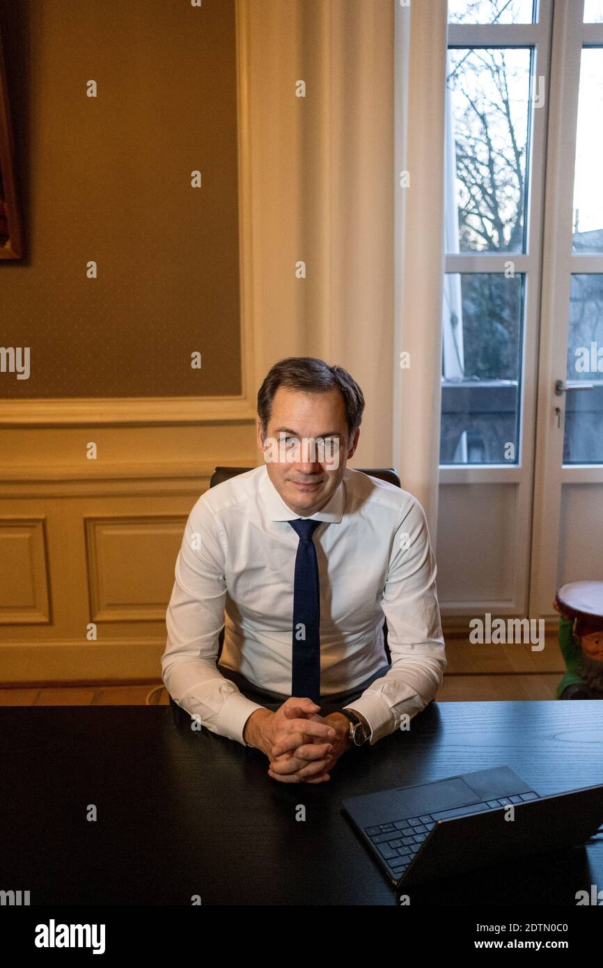 Portrait of Alexander De Croo, Prime Minister of the Kingdom of Belgium ...