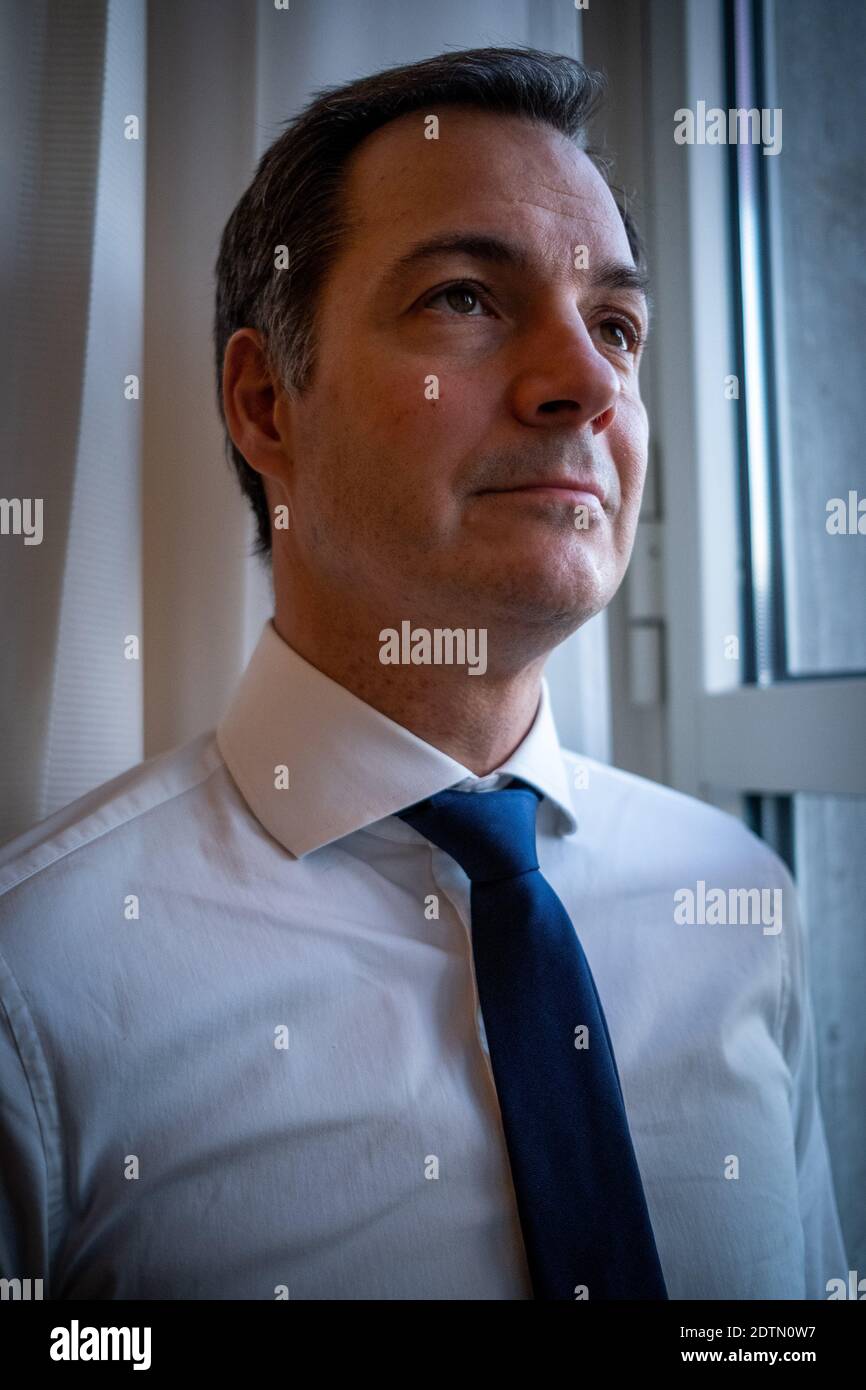 Portrait of Alexander De Croo, Prime Minister of the Kingdom of Belgium ...