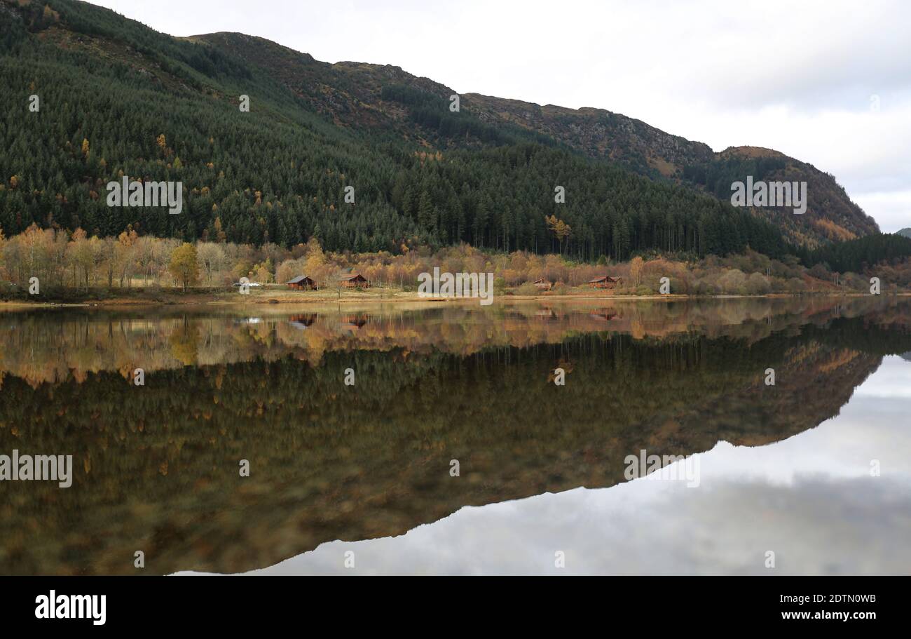 Scottish landscape with fall colors Stock Photo - Alamy