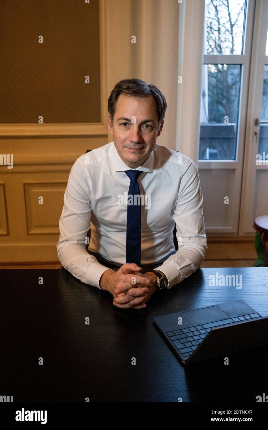 Portrait of Alexander De Croo, Prime Minister of the Kingdom of Belgium ...