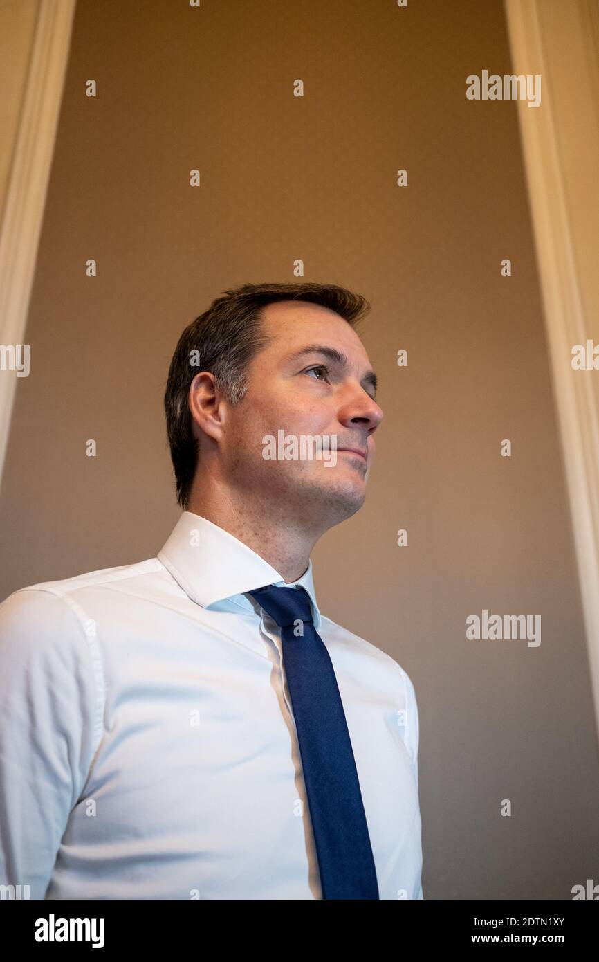 Portrait of Alexander De Croo, Prime Minister of the Kingdom of Belgium ...