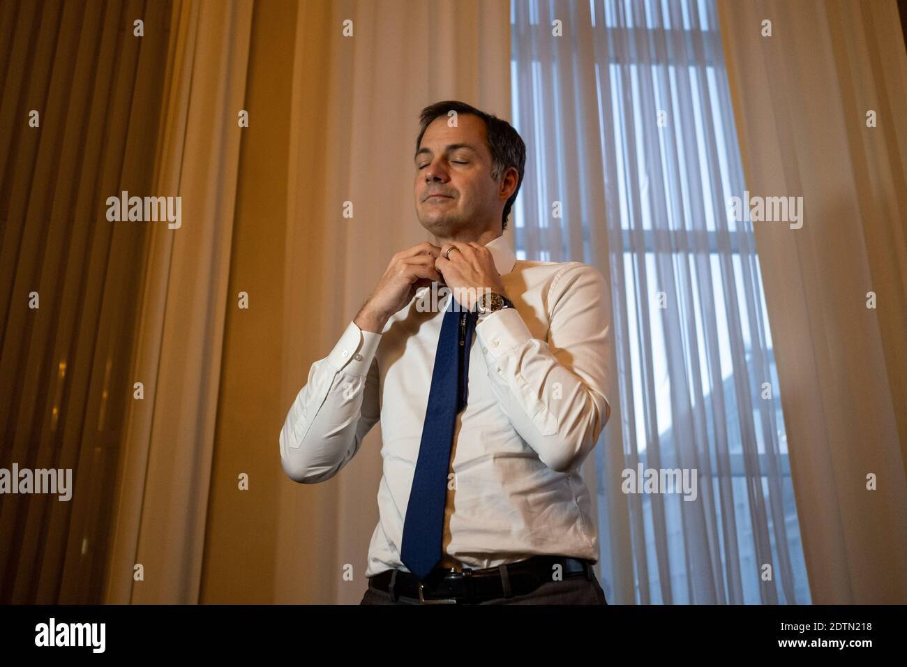 Portrait of Alexander De Croo, Prime Minister of the Kingdom of Belgium ...