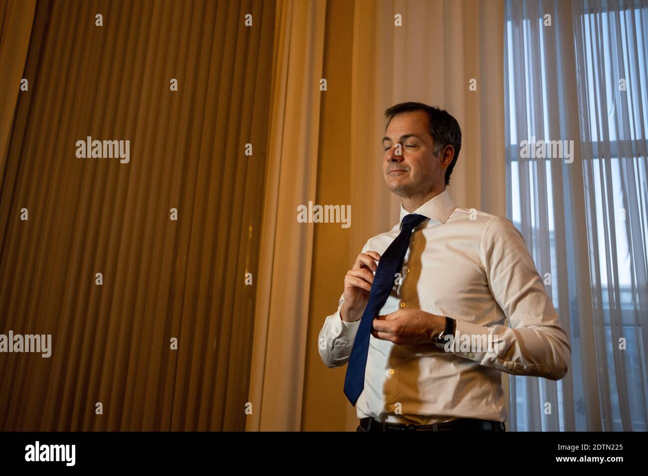 Portrait of Alexander De Croo, Prime Minister of the Kingdom of Belgium ...