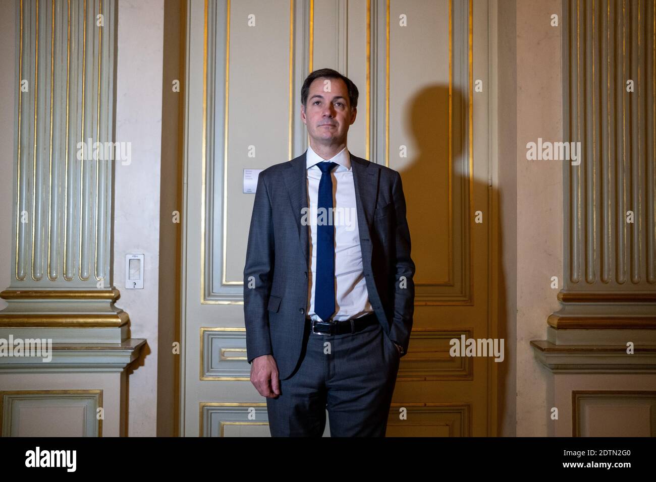 Portrait of Alexander De Croo, Prime Minister of the Kingdom of Belgium ...