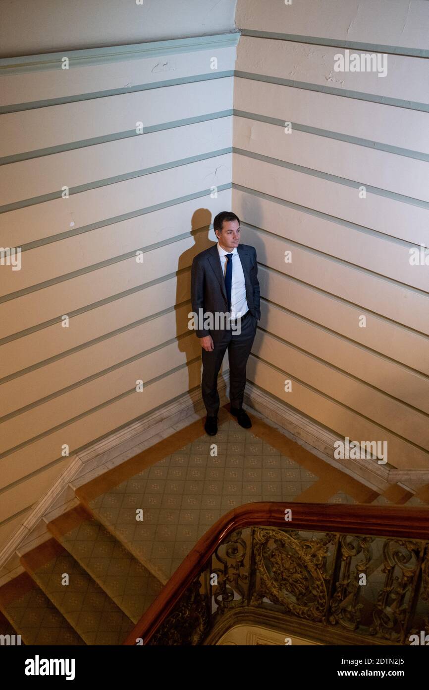 Portrait of Alexander De Croo, Prime Minister of the Kingdom of Belgium ...