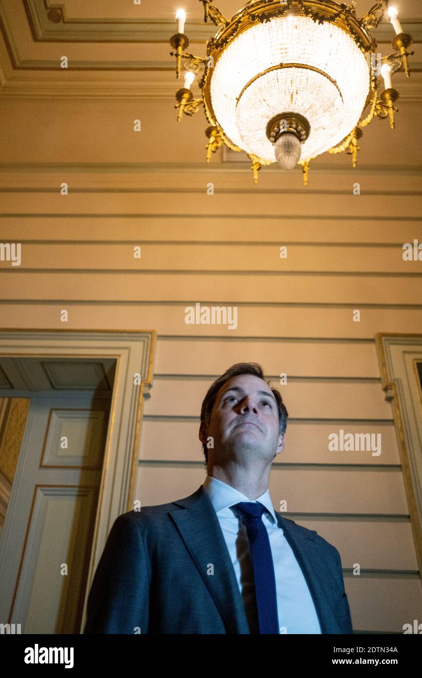 Portrait of Alexander De Croo, Prime Minister of the Kingdom of Belgium ...
