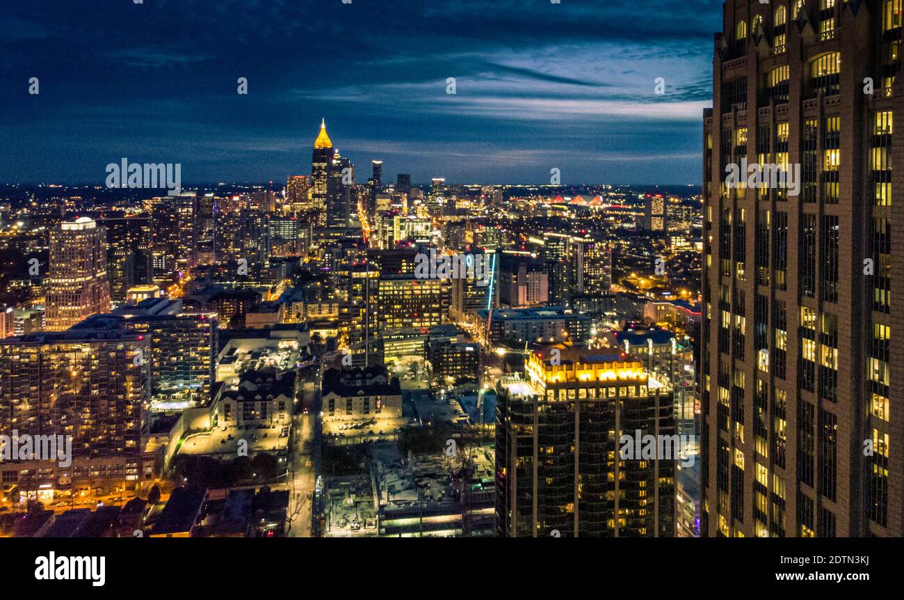 Aerial view Skyline of downtown Atlanta, Georgia, USA Stock Photo - Alamy