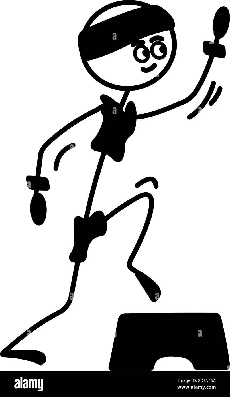 Workout steps fitness exercise Stock Vector Images - Alamy