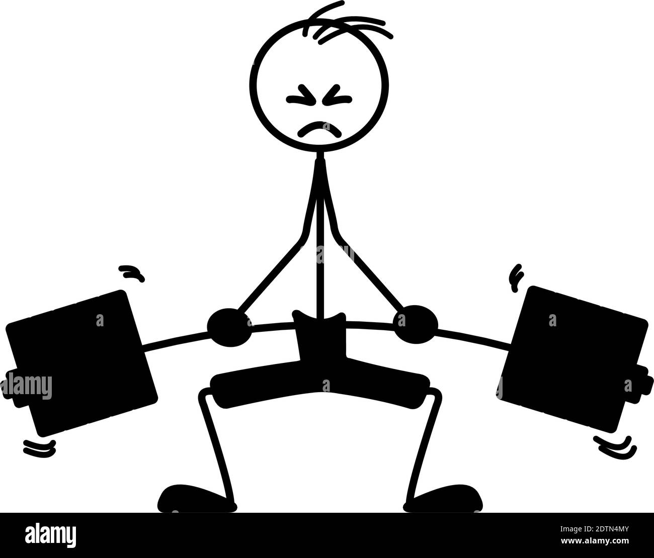 Weight Training Strength Workout In Gym Weightlifting 1 Stock Vector weight-training-strength-workout-in-gym-weightlifting-1-stock-vector