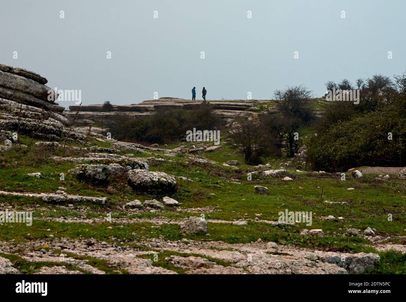 The beautiful grass-covered valley captured in Malaga, Spai Stock Photo ...