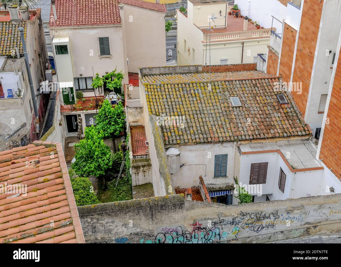 The old buildings and streets in El Masnou, Spain Stock Photo - Alamy