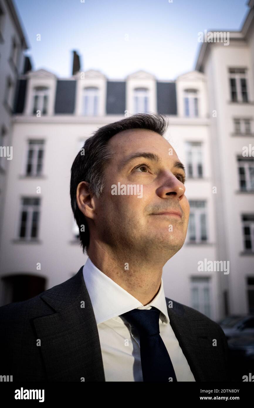 Portrait of Alexander De Croo, Prime Minister of the Kingdom of Belgium ...