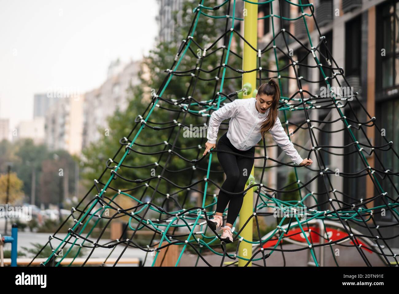 Rope pyramid hi-res stock photography and images - Alamy