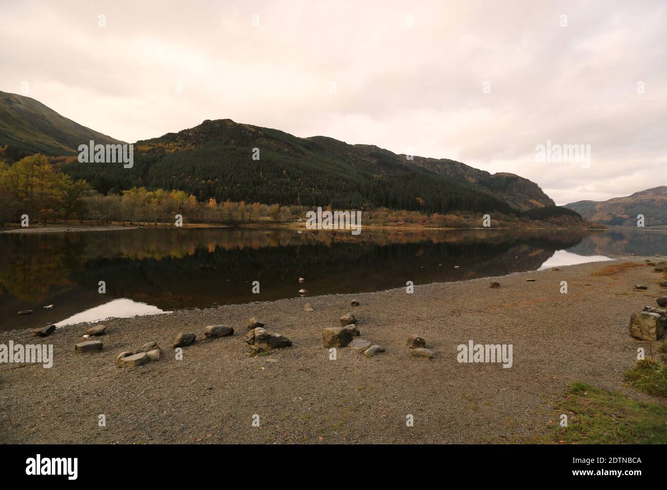 Scottish landscape with fall colors Stock Photo - Alamy