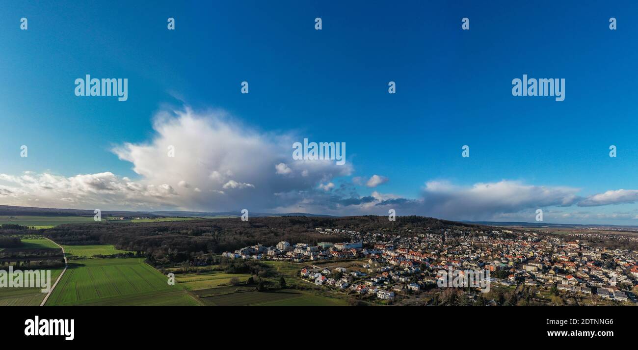 Aerial Panorama view of Germany village from above Stock Photo - Alamy