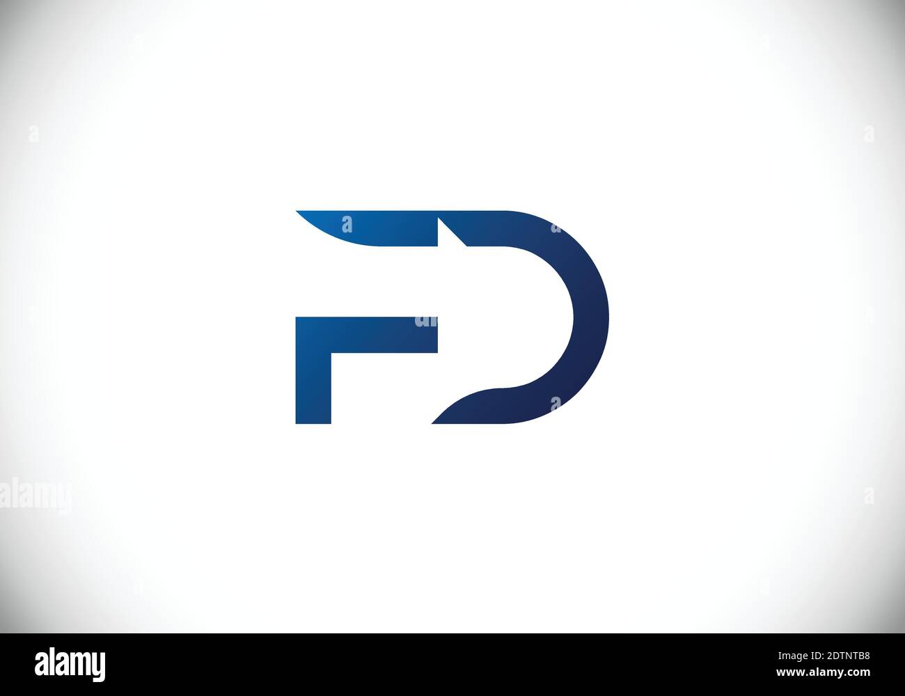 Initial Monogram Letter F D Logo Design Vector Template. F D Letter ...