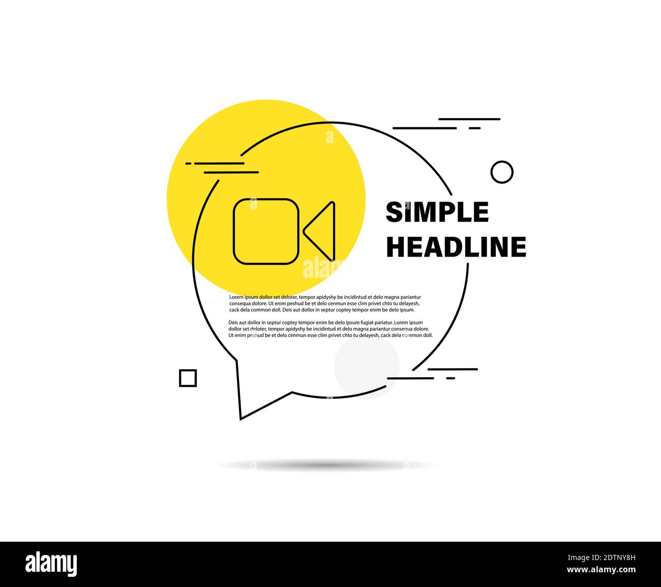 Video call line icon. Online meet vector concept. Like symbol. Abstract ...