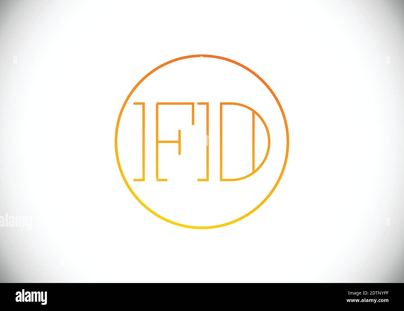 Initial Monogram Letter F D Logo Design Vector Template. F D Letter ...