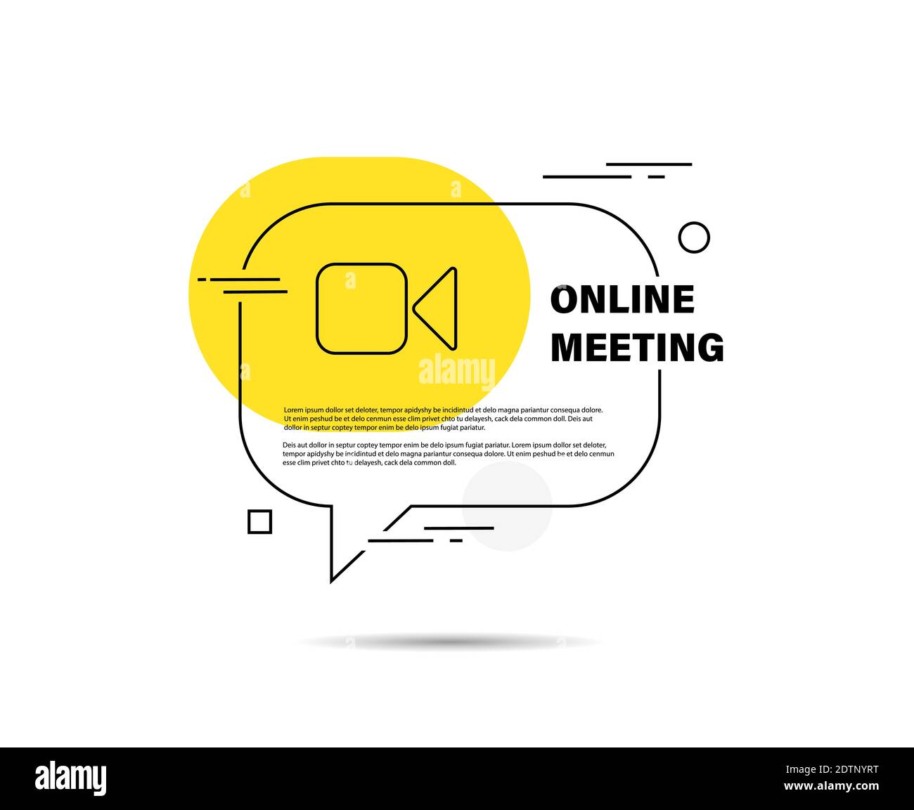 Video call line icon. Online meet vector concept. Like symbol. Abstract ...