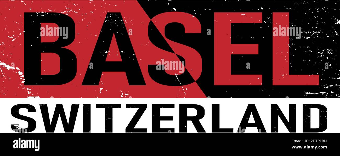 basel, text design. Vector calligraphy. Typography poster. Usable as ...