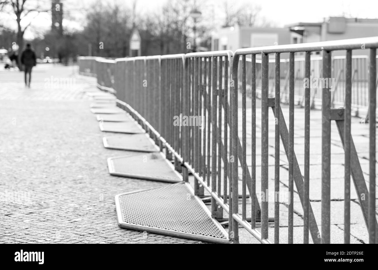 Railing barrier Black and White Stock Photos & Images - Alamy