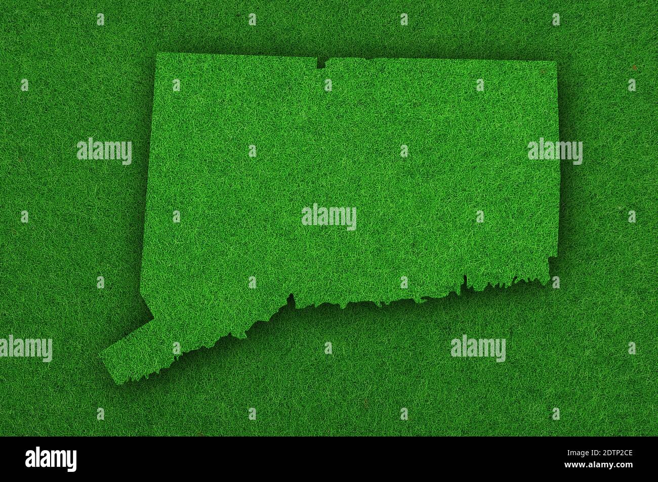 Map of Connecticut on green felt Stock Photo - Alamy